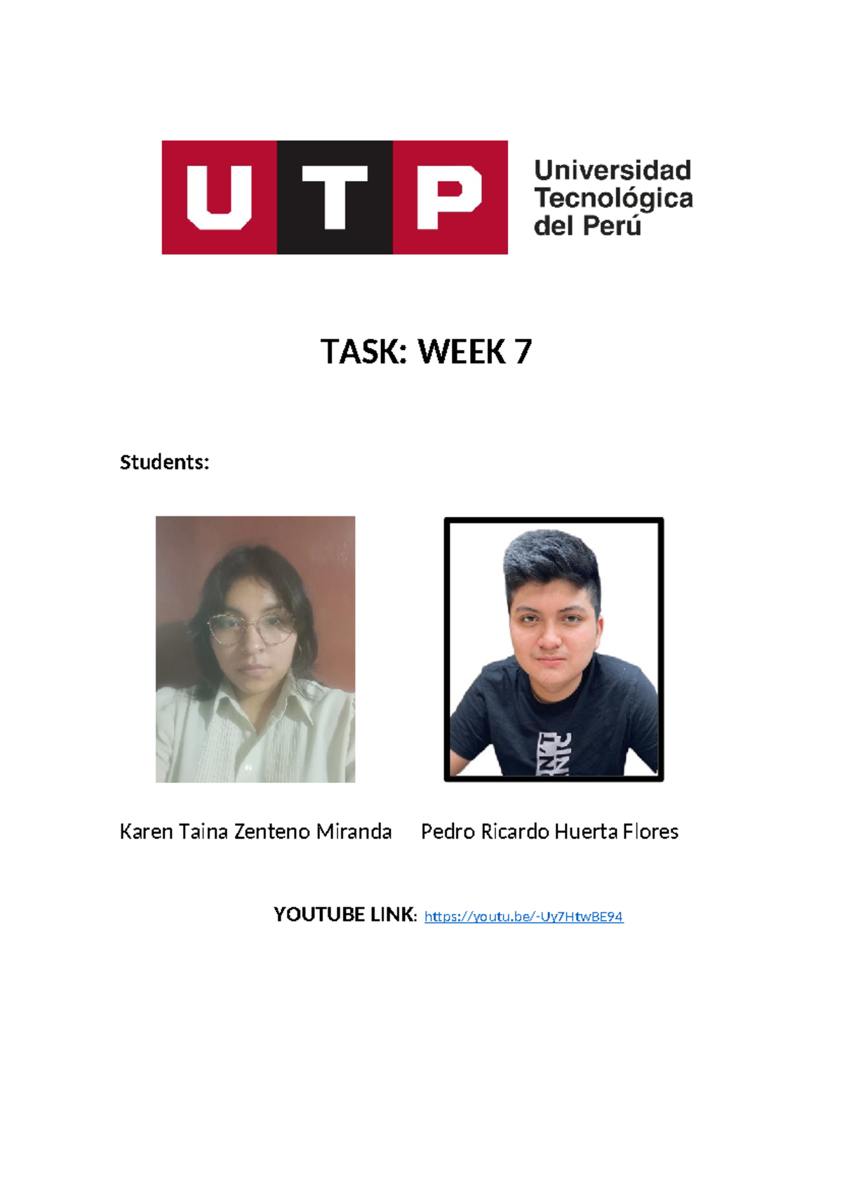 Task7 - Analisis empresarial - TASK: WEEK 7 Students: Karen Taina Zenteno Miranda Pedro Ricardo ...