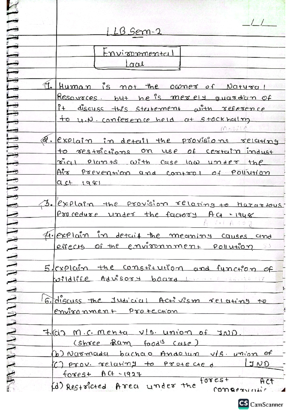 CC 111 environmental law (answers) - Constitution - Studocu