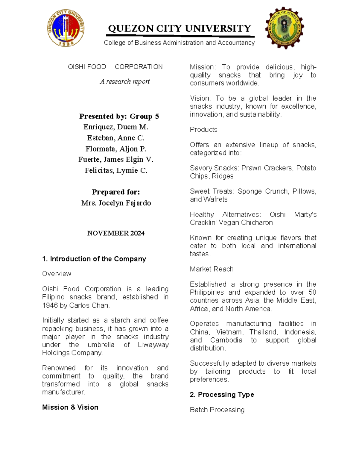 Xs - ASDSADA - QUEZON CITY UNIVERSITY College of Business ...