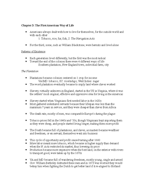 Chapter 2 Notes - Chapter 2: The Pattern of Empire The English ...