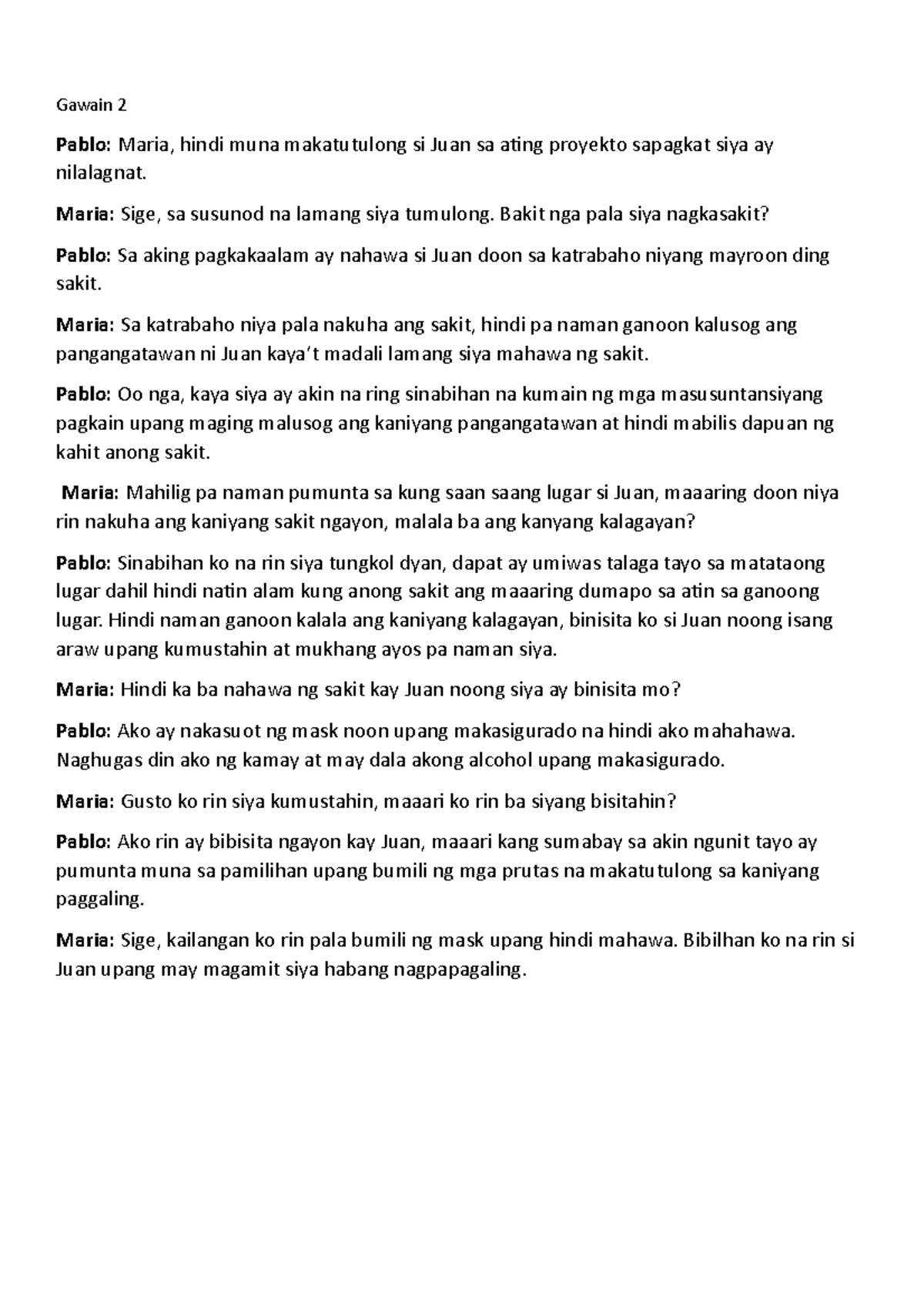 DULA Dulaan - ncjksdvbkerhfker - Gawain 2 Pablo: Maria, hindi muna ...