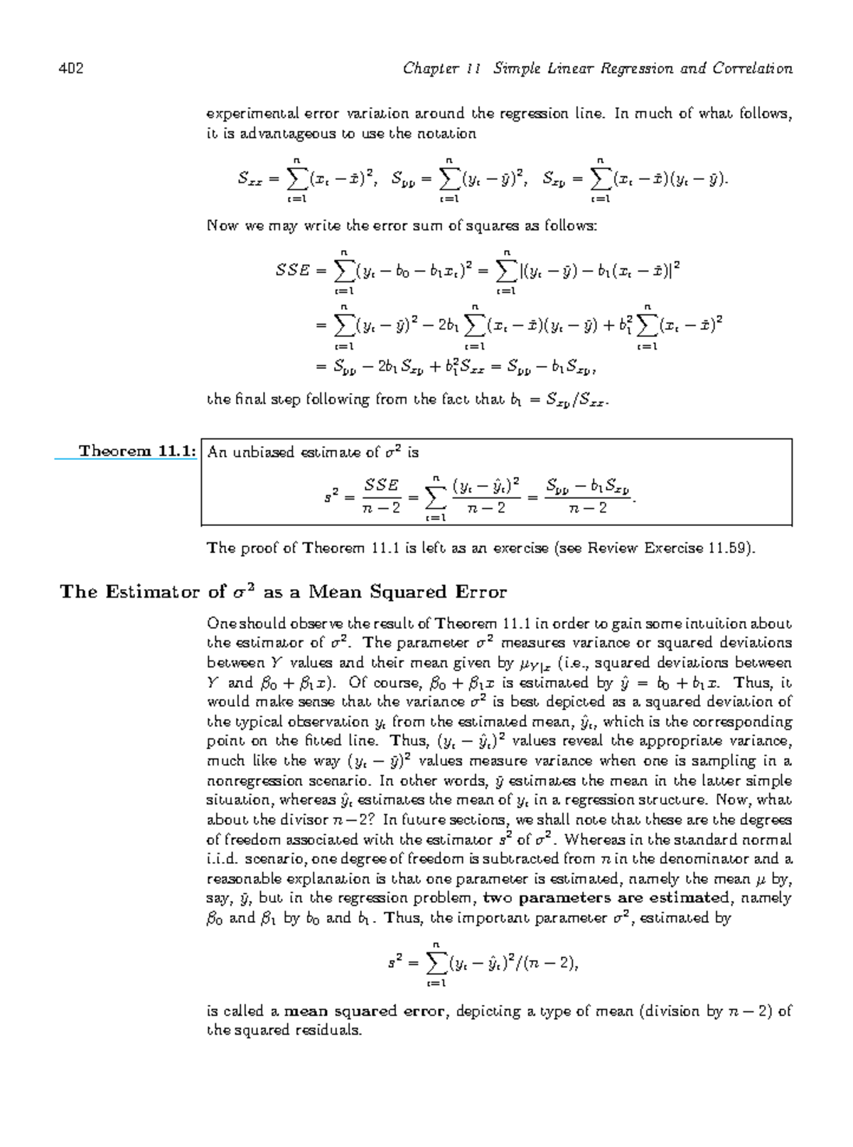 Probability and Statistics for Engineers-423-443 - 402 Chapter 11 Simple Linear Regression and ...