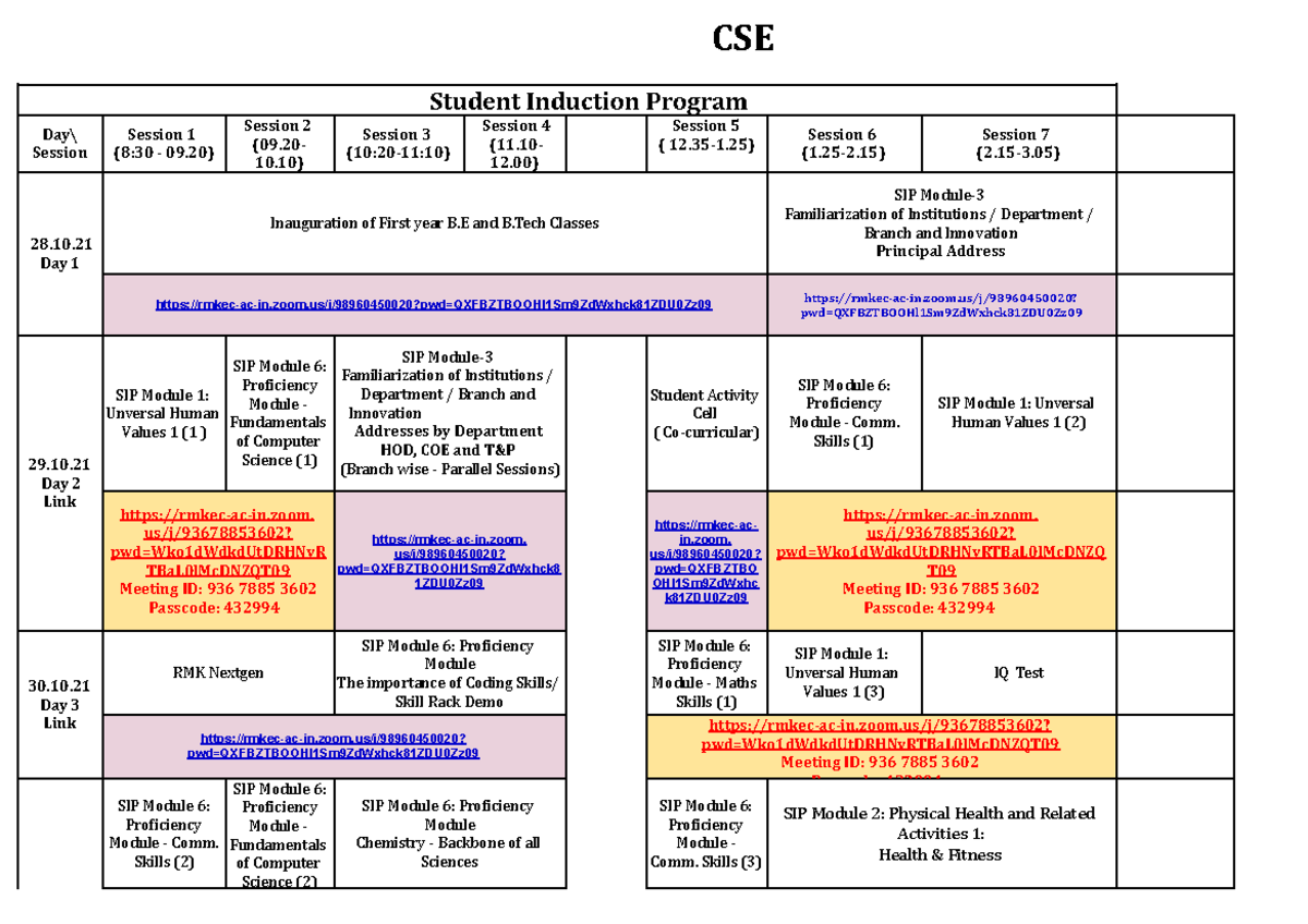 CSE - jjjjjj - CSE Student Induction Program Day Session Session 1 (8: ...