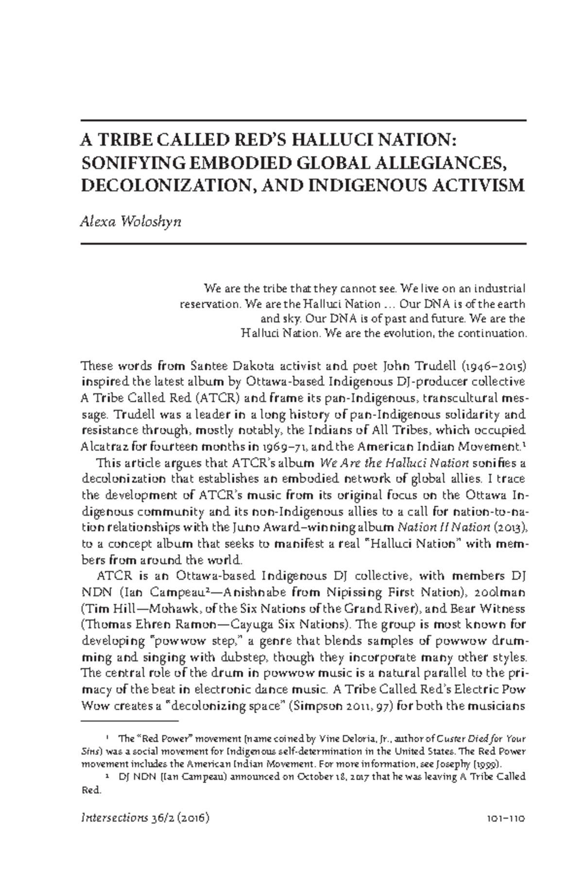 A Tribe Called REDS Halluci NA - Intersections / ( ) – A TRIBE CALLED ...