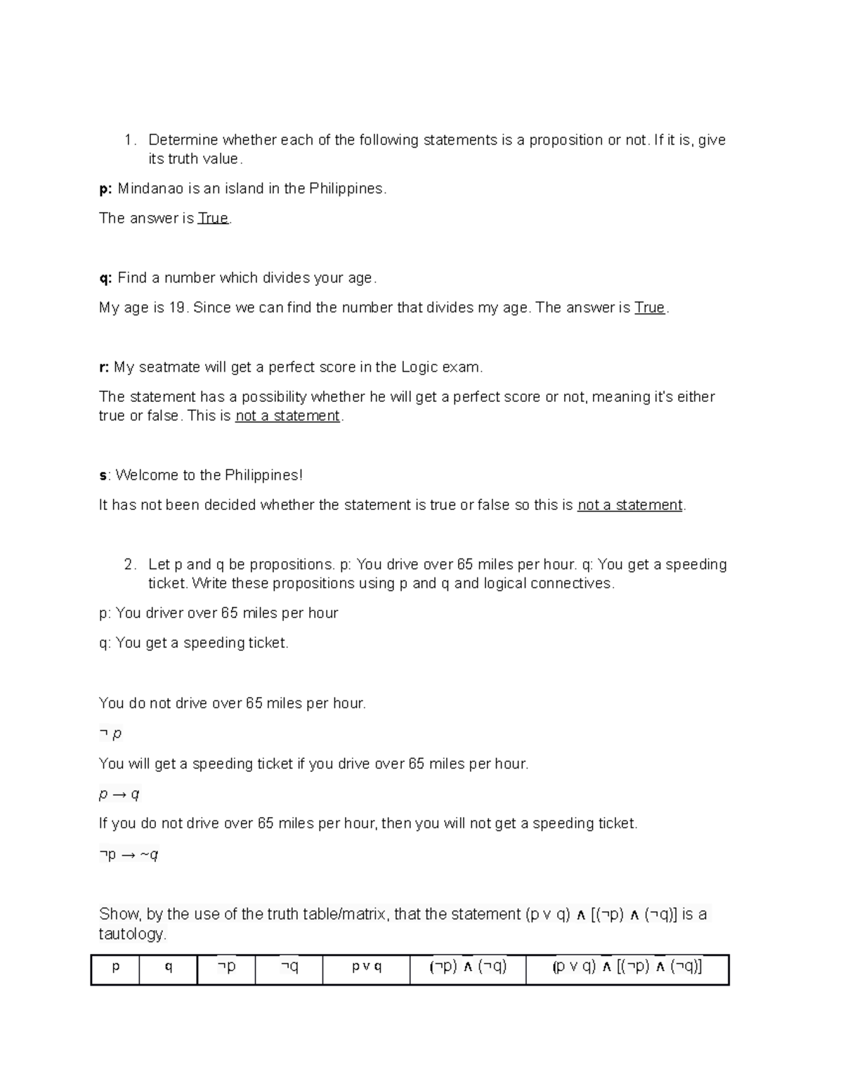 01 Activity 2 - Discrete Math - 1. Determine whether each of the ...