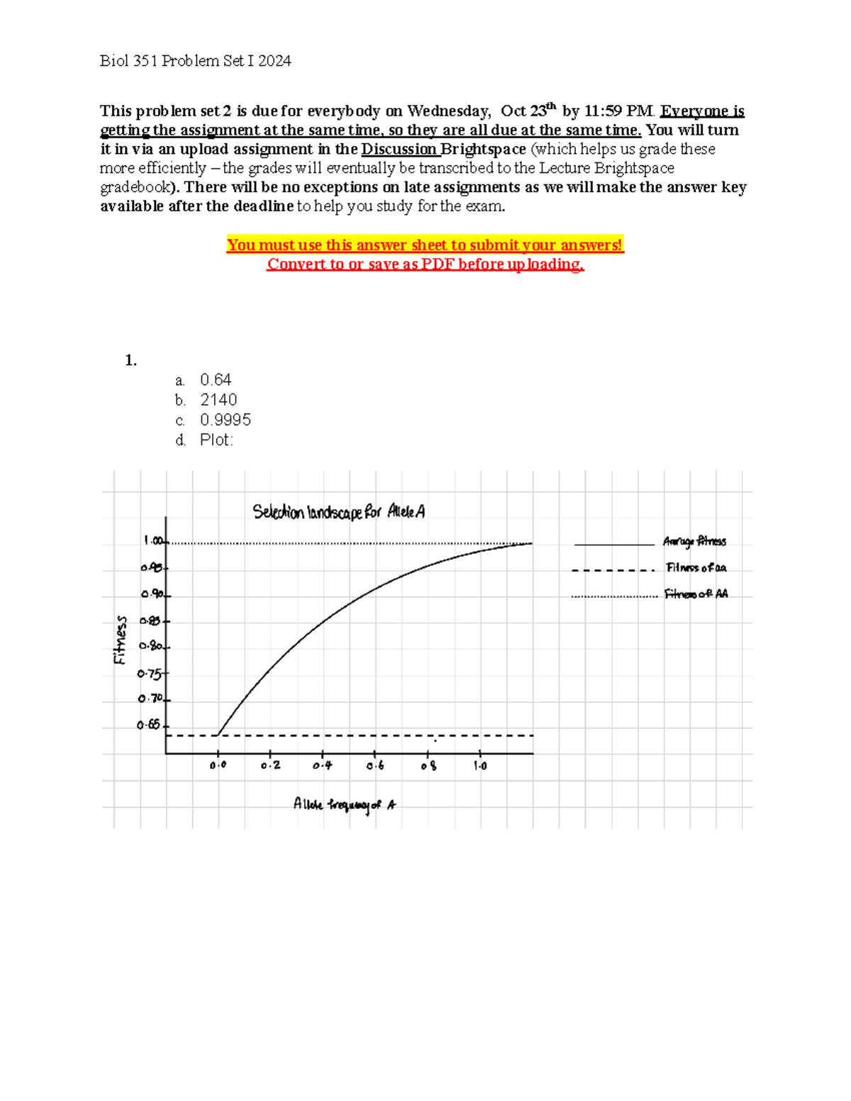 Problem set 2 Answer Sheet - This problem set 2 is due for everybody on ...