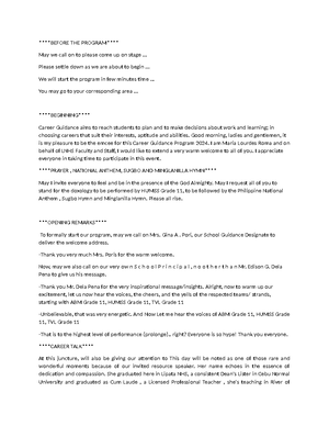 Campos, BSEd - English 1-B, ENGL01 N - Learning Material for Chapters 04 and 05 Student’s Tasks ...