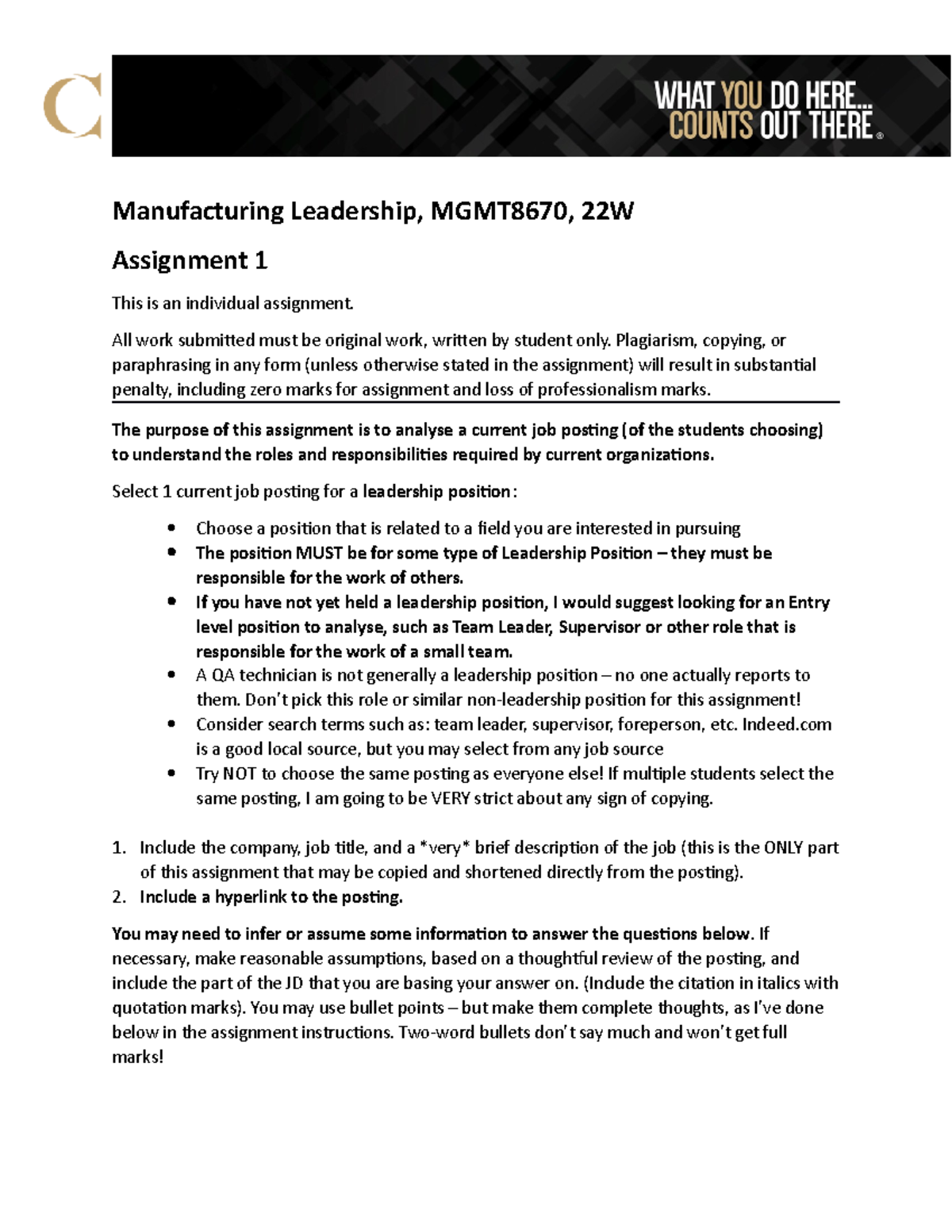 Case Study 1 - Leadership Roles and Responsibilities F22 ...