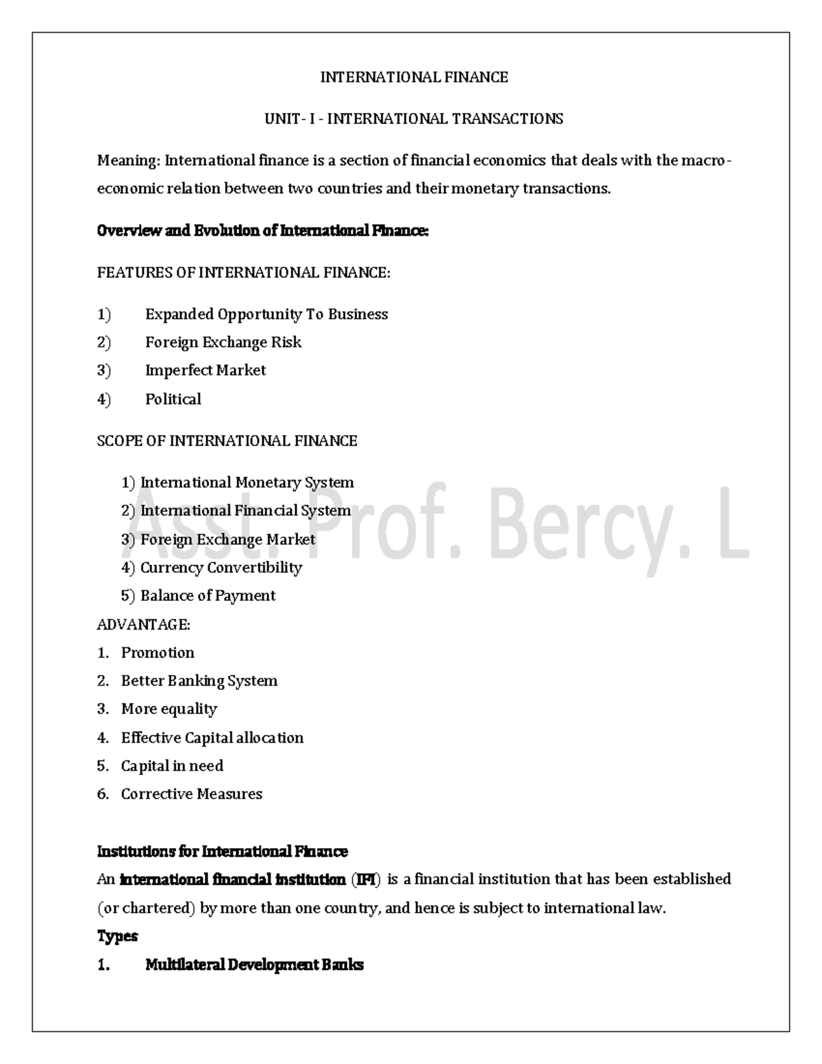 International Finance - Overview and Evolution of International Finance ...