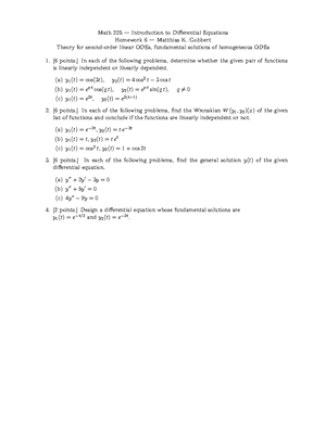Lecture note for Math 225, Lecture 7 - Linear Transformations A linear transformation is a - Studocu