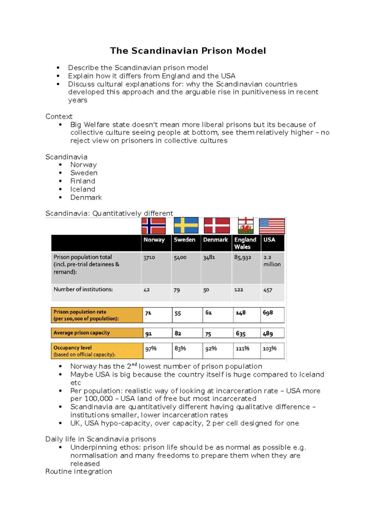 The Scandinavian Prison Model - normalisation and many freedoms to ...