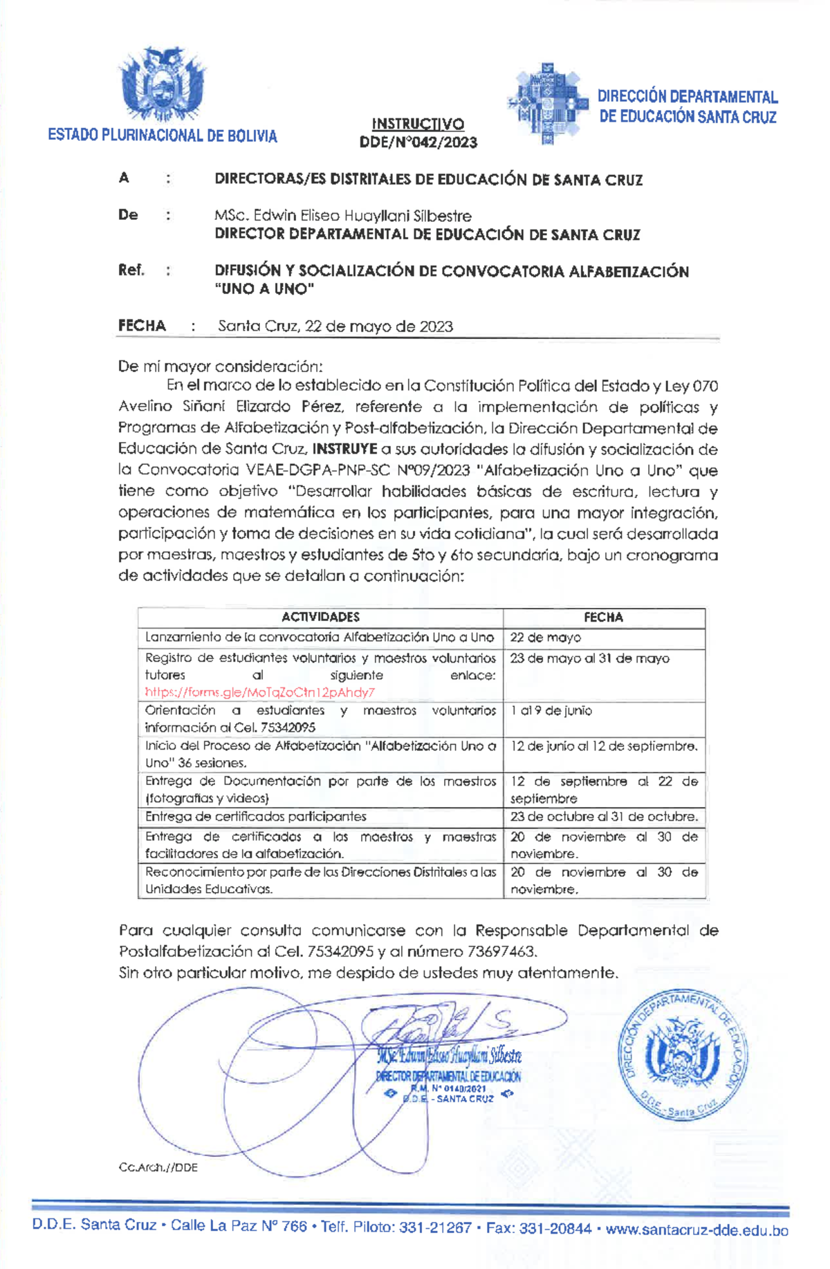 Instructivo DDE-N°042-2023 - Lengua - Studocu