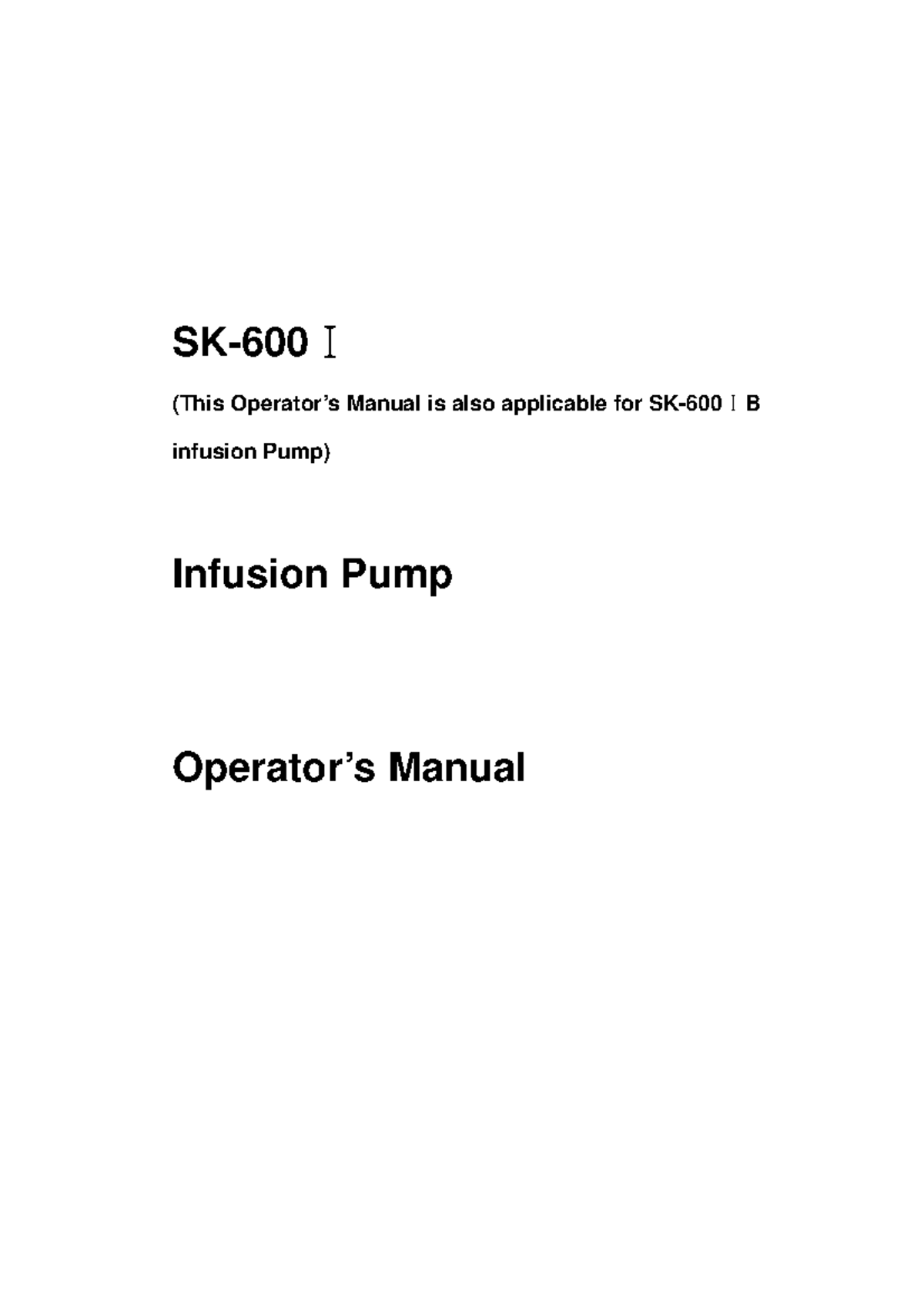Manual Shenke SK - y años siguientes. - SK-600IIII (This Operator’s ...