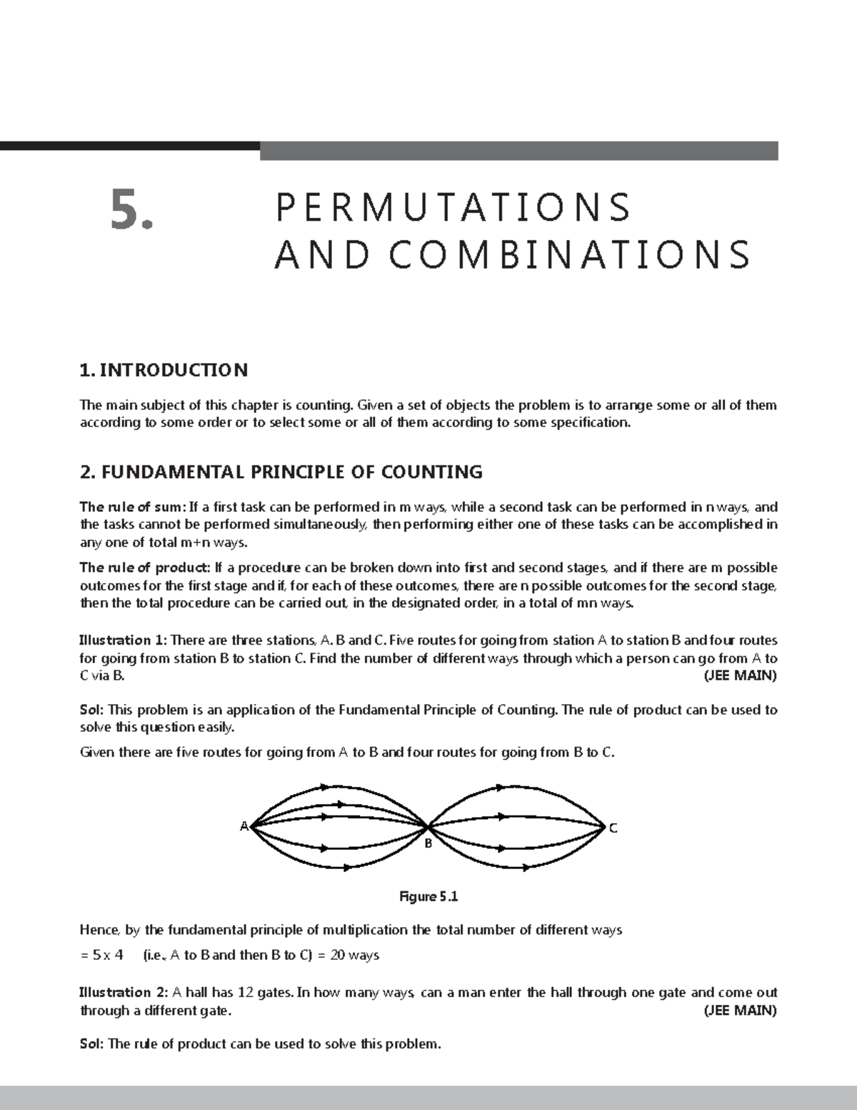 5 Permutation And Combination 5 1 Introduction The Main Subject Of This Chapter Is