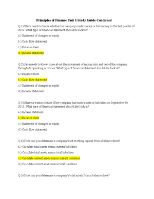 1.4 The Five Basic Principles of Finance - Explain the five principles ...