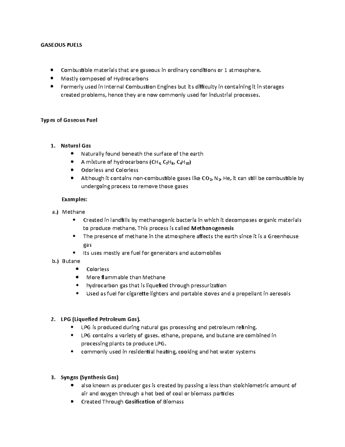 Gaseous-Fuels - Combustion - GASEOUS FUELS Combustible materials that ...