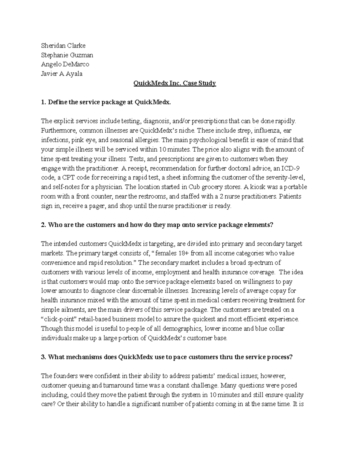 Case Study 2 - SCMG 383 - Sheridan Clarke Stephanie Guzman Angelo ...