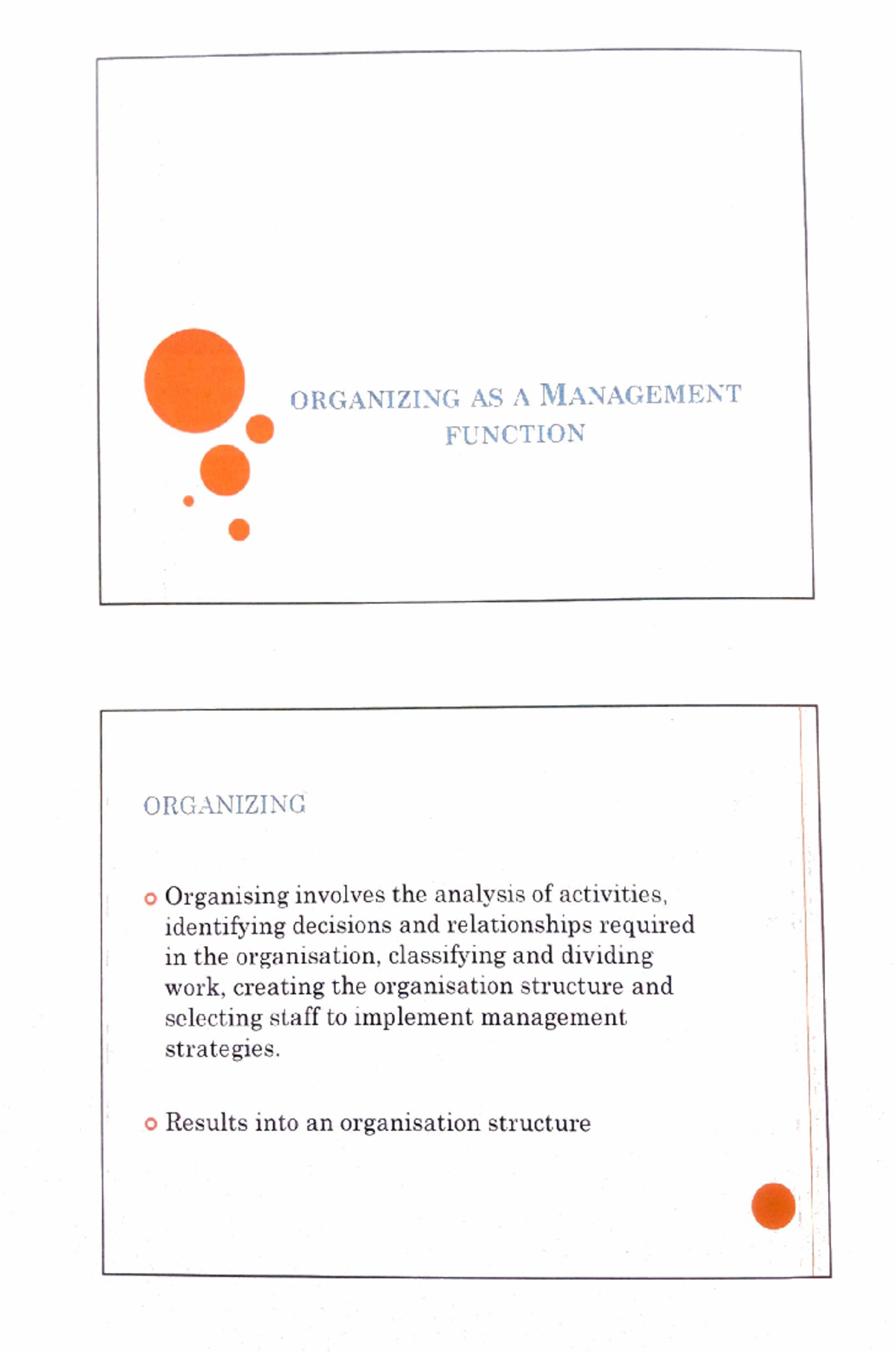 Organizing as a management function - Business administration - Studocu
