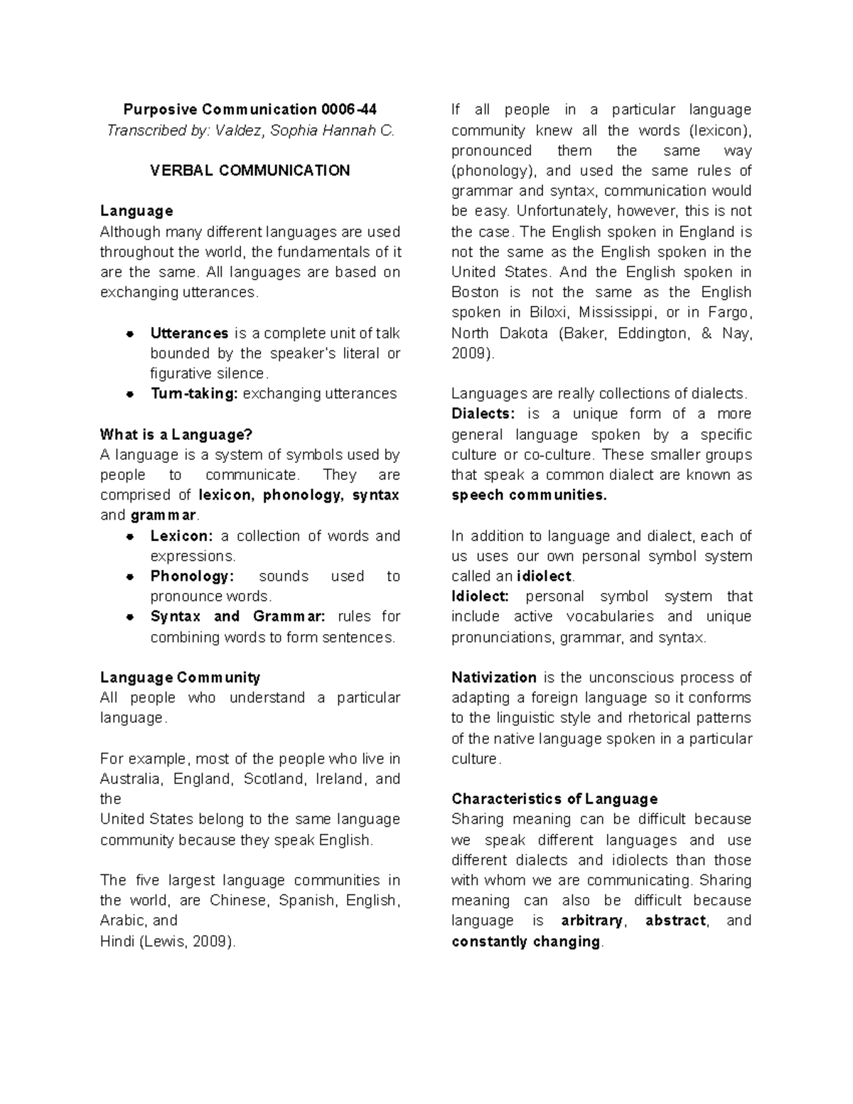 CH04 PCM - Chapter 4 - Verbal Communication, Verderver - Purposive Communication 0006 ...