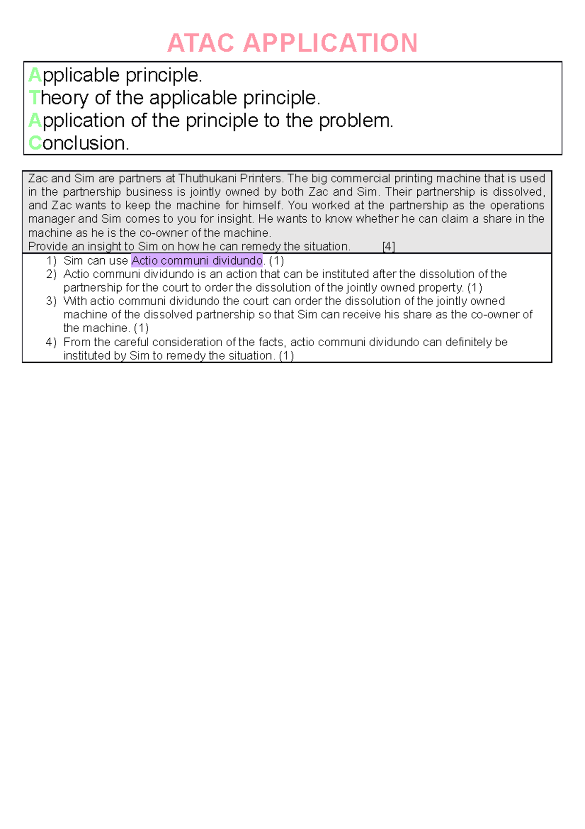 ATAC Application - Theme 1-2 Questions - ATAC APPLICATION A pplicable ...