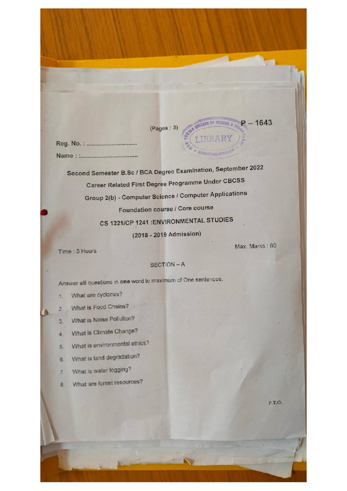 EVS Qn - Computer Science - Studocu