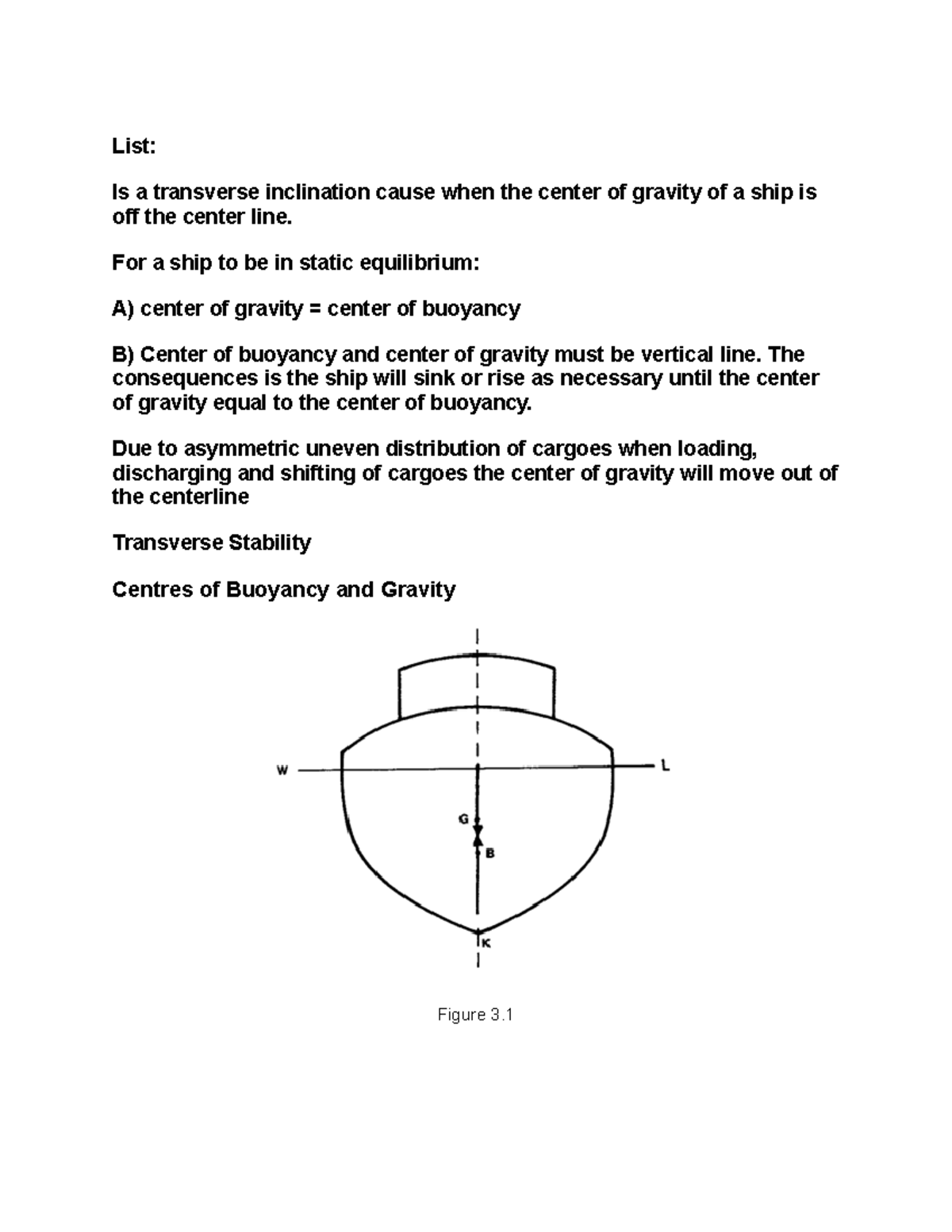 Week 7 List 1 1 1 - trim and stab - List: Is a transverse inclination ...