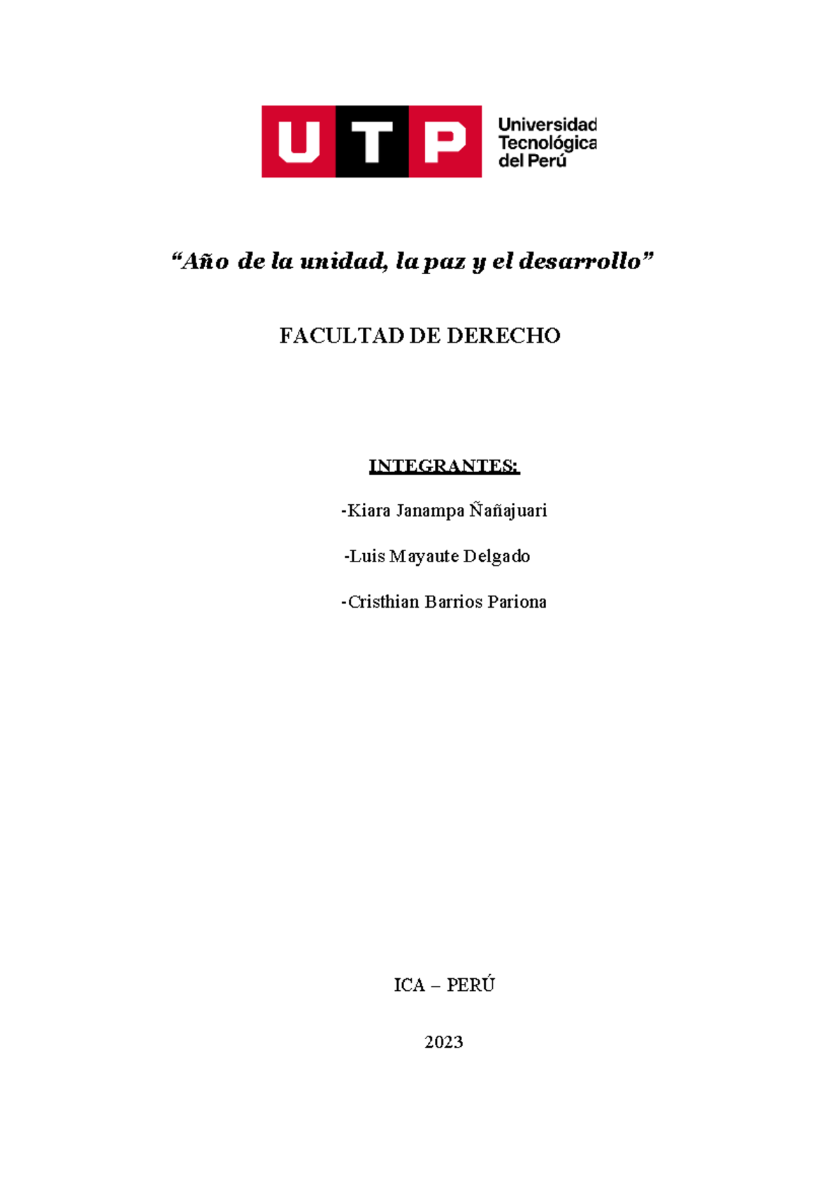Edad moderna-Derecho - FFFFFFFFFFFFFFF - “Año de la unidad, la paz y el ...