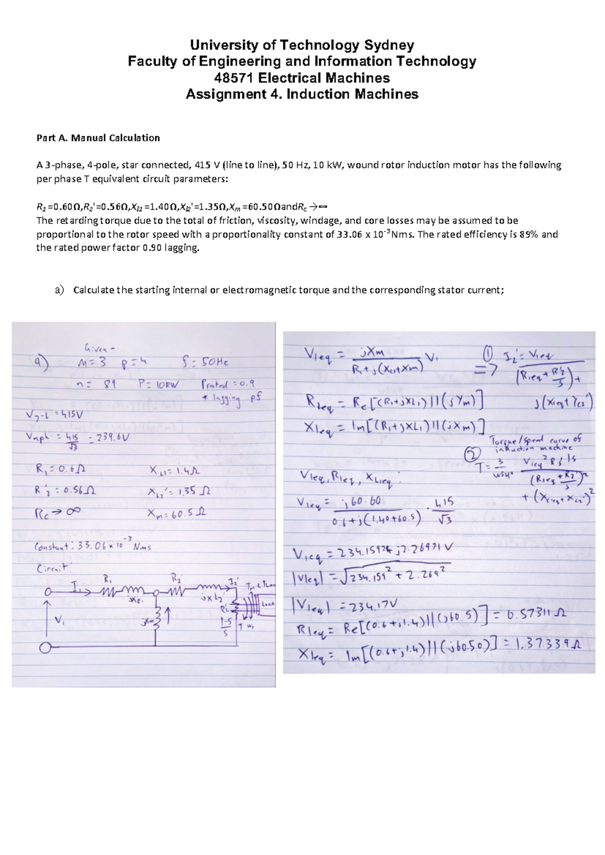 Chapter 4 Assignment - University of Technology Sydney Faculty of Engineering and Information ...