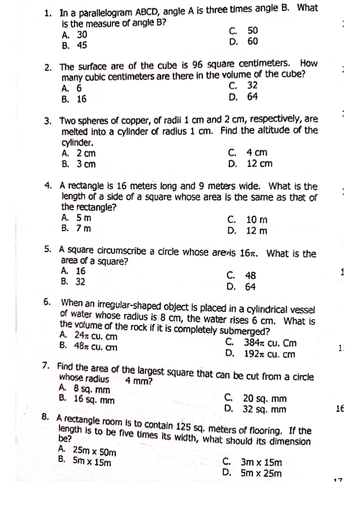 Engineering Geometry Exam - Studocu