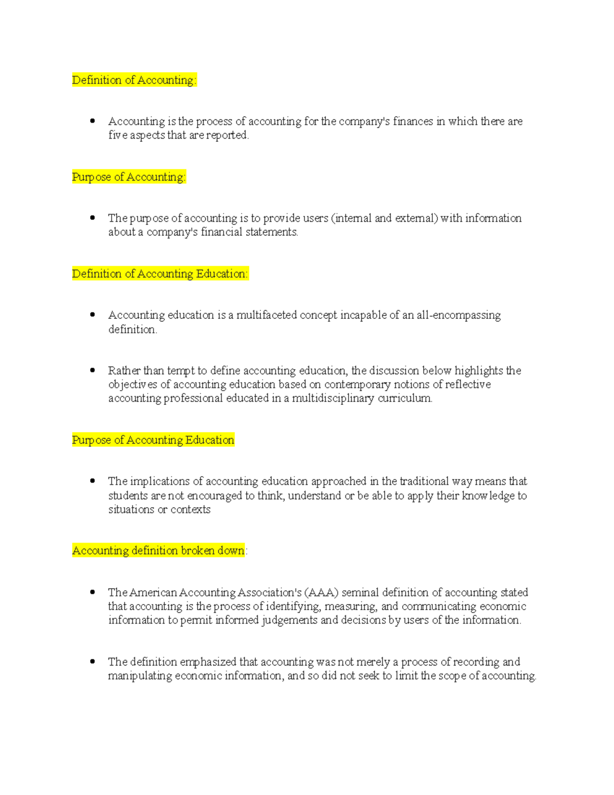 Definition of Accounting - Introduction lecture - Definition of ...