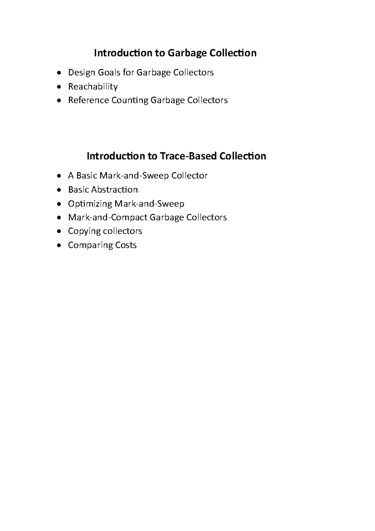Garbage collection - Introduction to Garbage Collection Design Goals ...