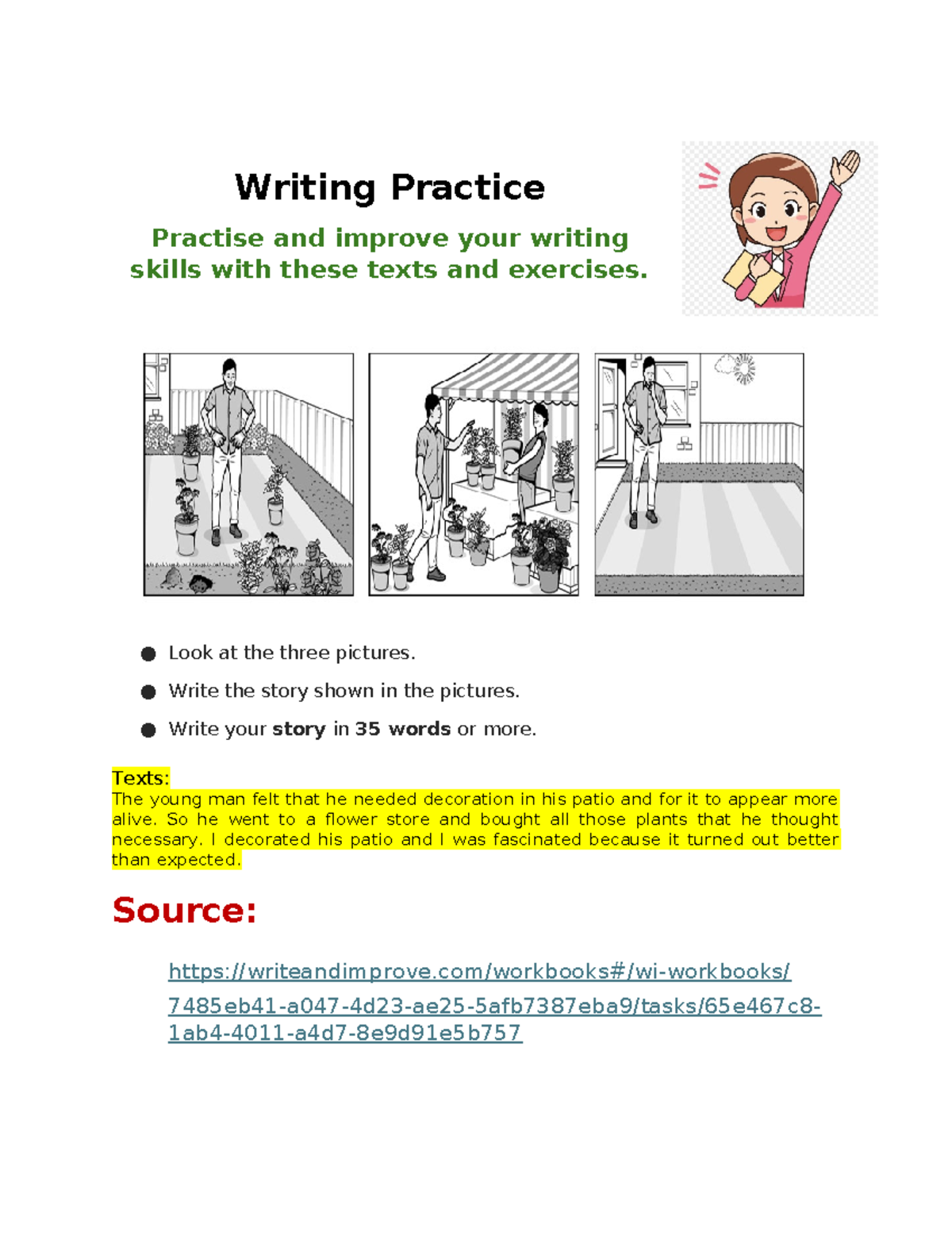 Writing Practice - Resuelto Palma - Writing Practice Practise and ...