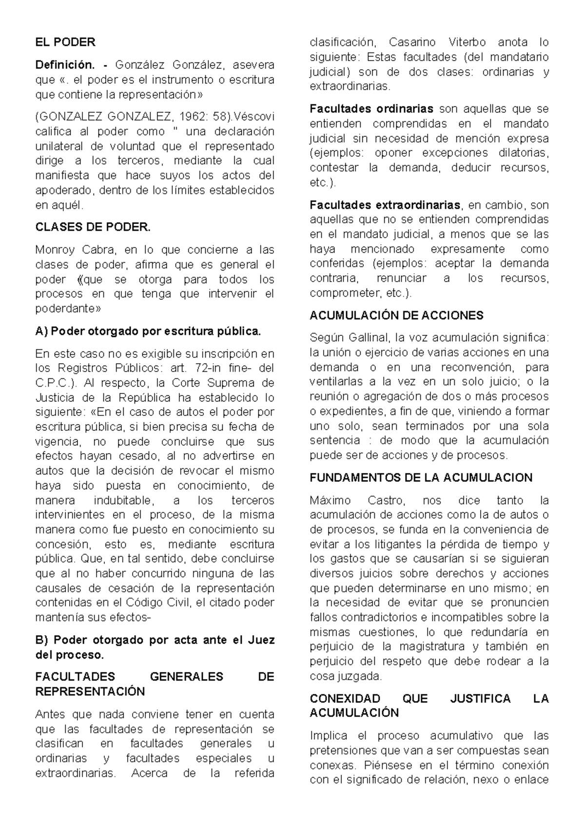 EL Poder - EL PODER Definición. - González González, asevera que «. el ...