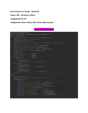 01 - Unit 04 Database Design and Development - Pearson Higher Nationals in Computing ASSESSMENT ...
