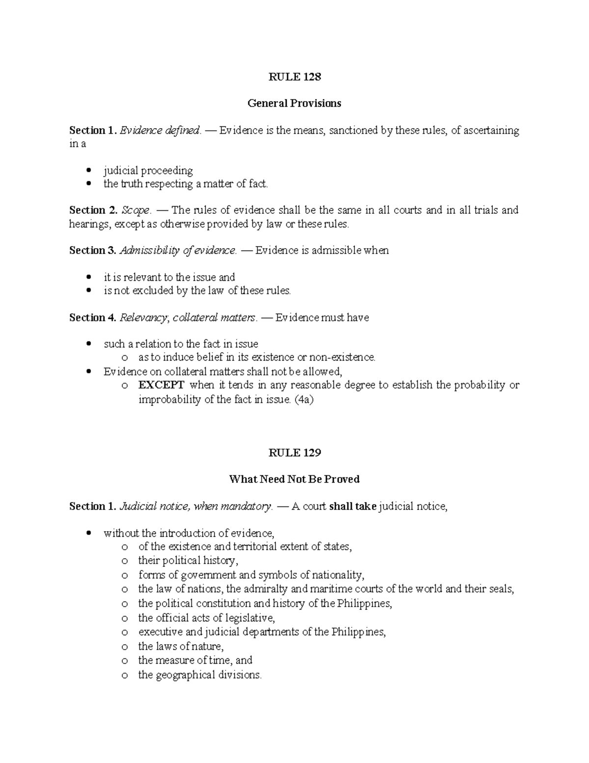 RULE 128 129 - Summary Criminal Procedure - RULE 128 General Provisions ...