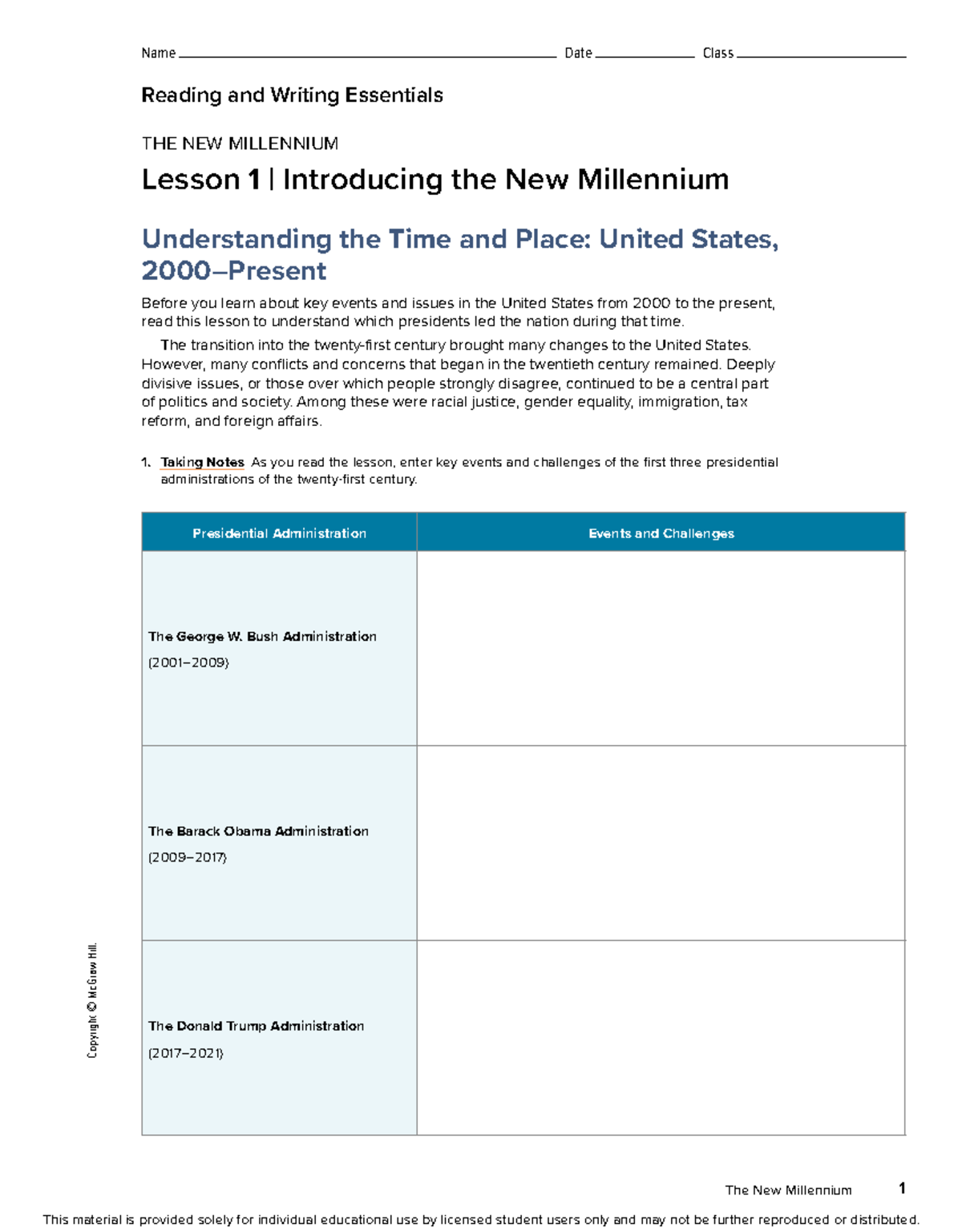 the evolution jhg - Name Date Class Reading and Writing Essentials THE ...