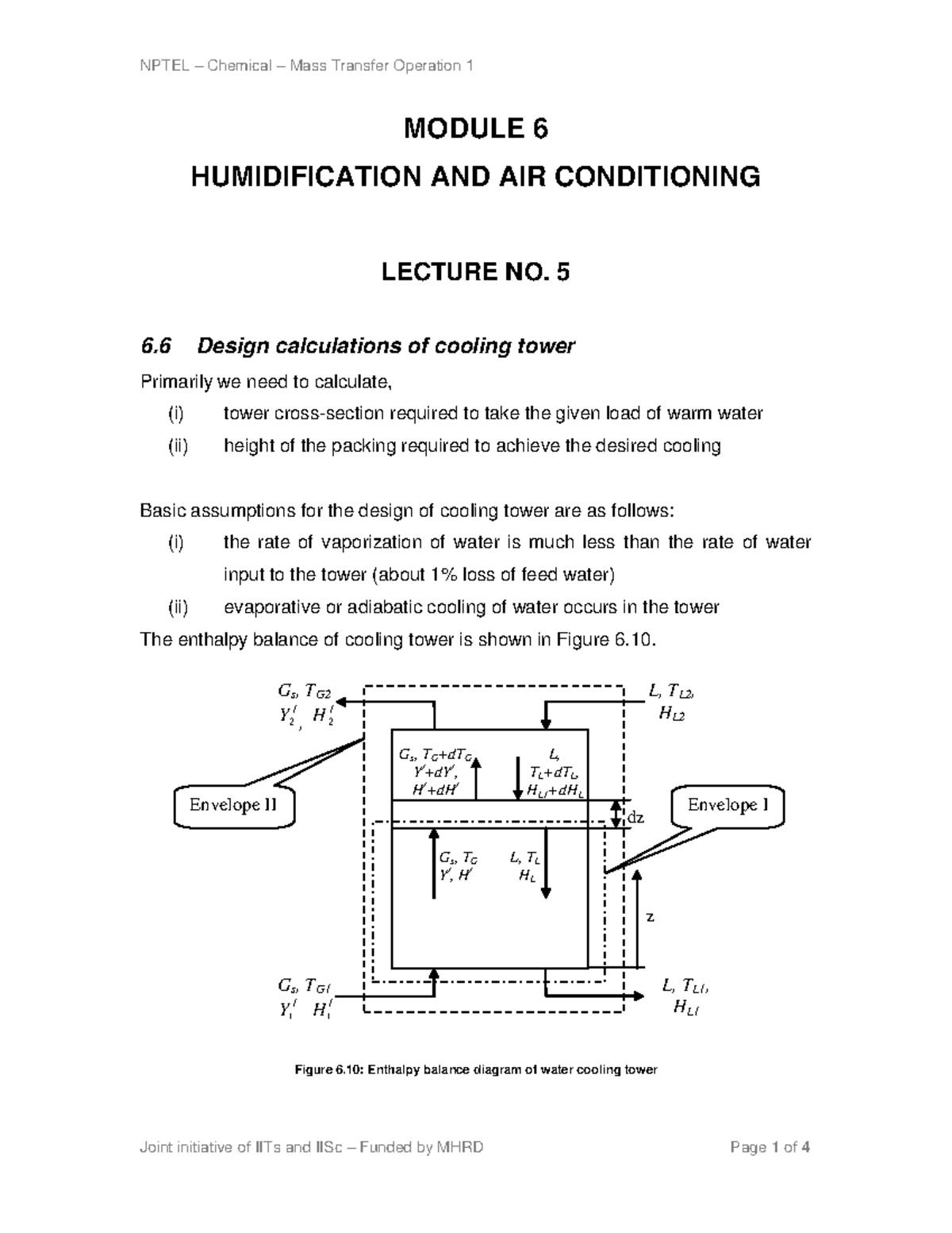 Humid 6 - Lecture notes 5 - MODULE 6 HUMIDIFICATION AND AIR ...