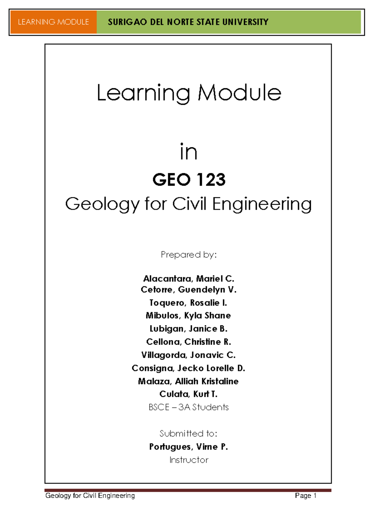 Chapter 1- General Geology - Learning Module in GEO 123 Geology for ...