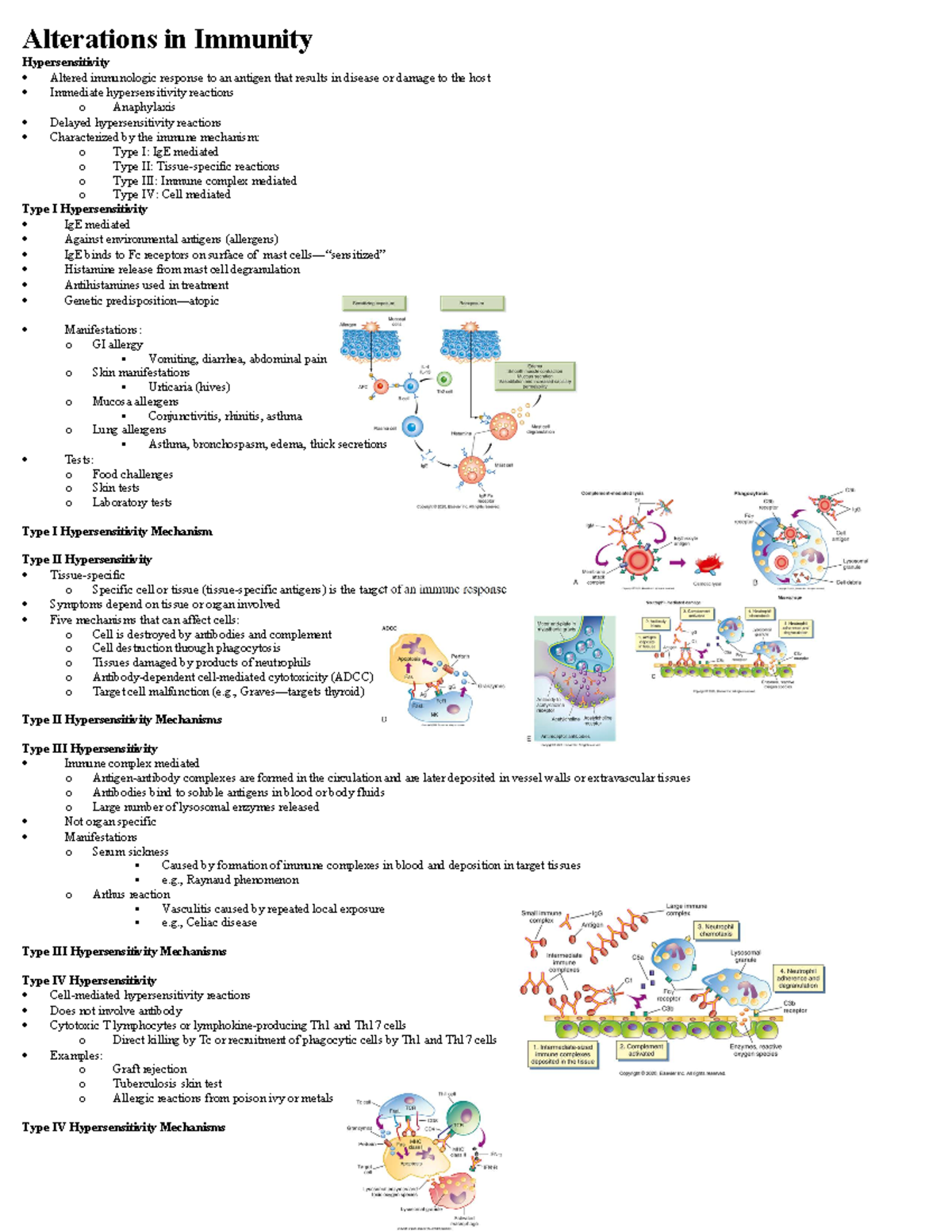 Immunity Alterations & Infection - Alterations in Immunity ...