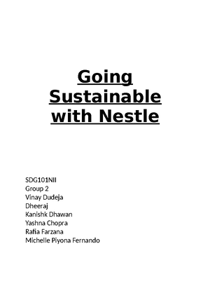 SDG101 - Individual Research Assignment Winter 2023 - SDG101 Research ...