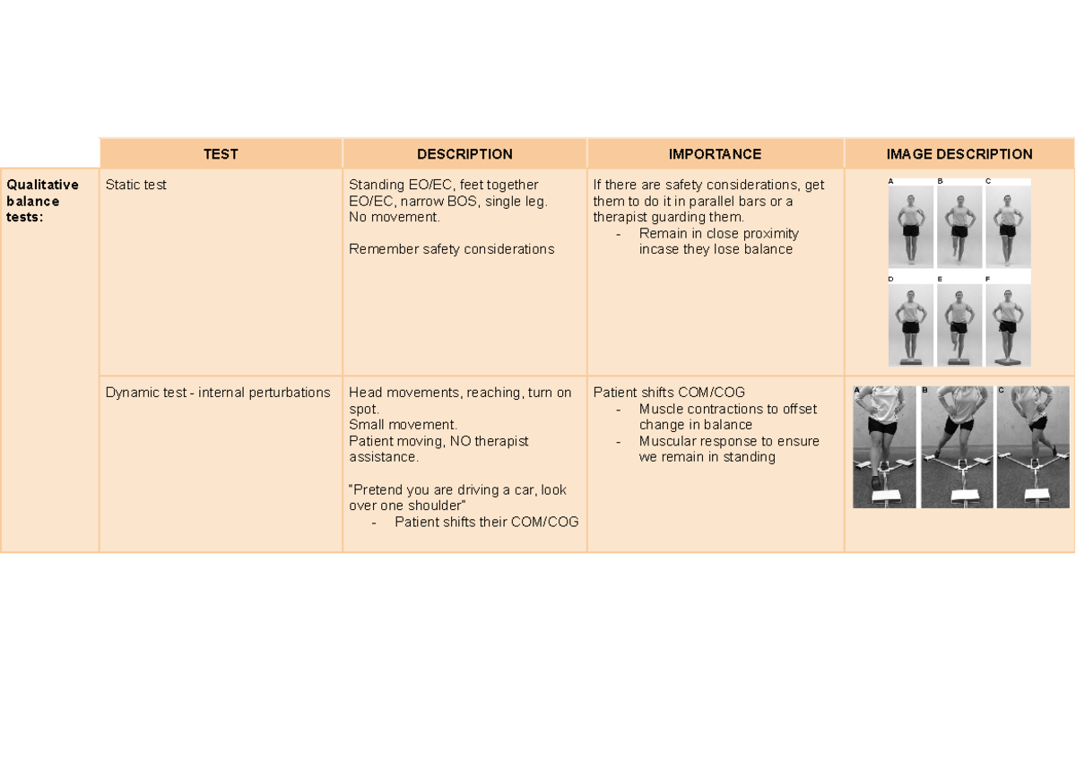 Physiotherapy II Summary - TEST DESCRIPTION IMPORTANCE IMAGE ...