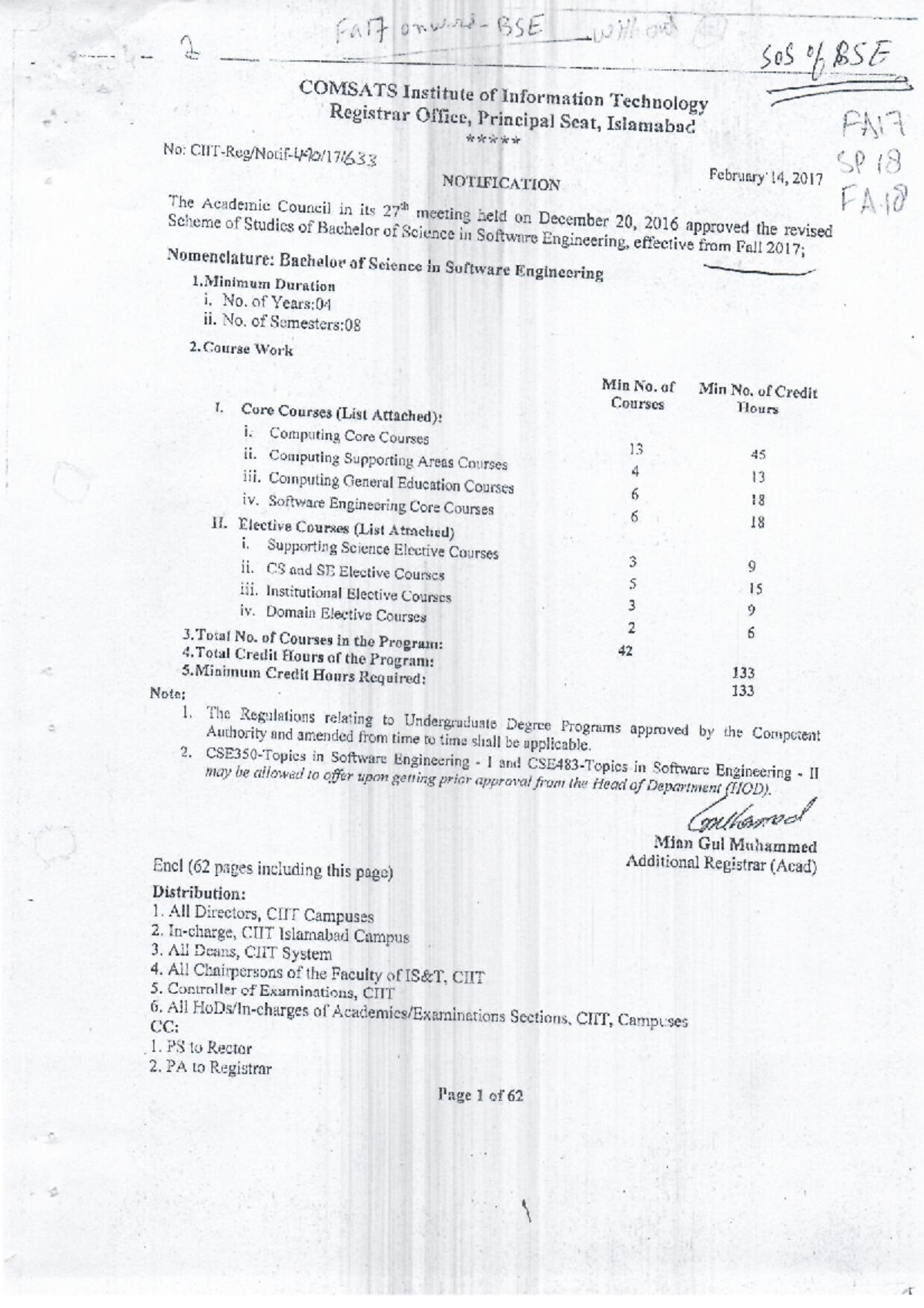 BSSE-structure-FA17 - Excellent - Skill development - Studocu