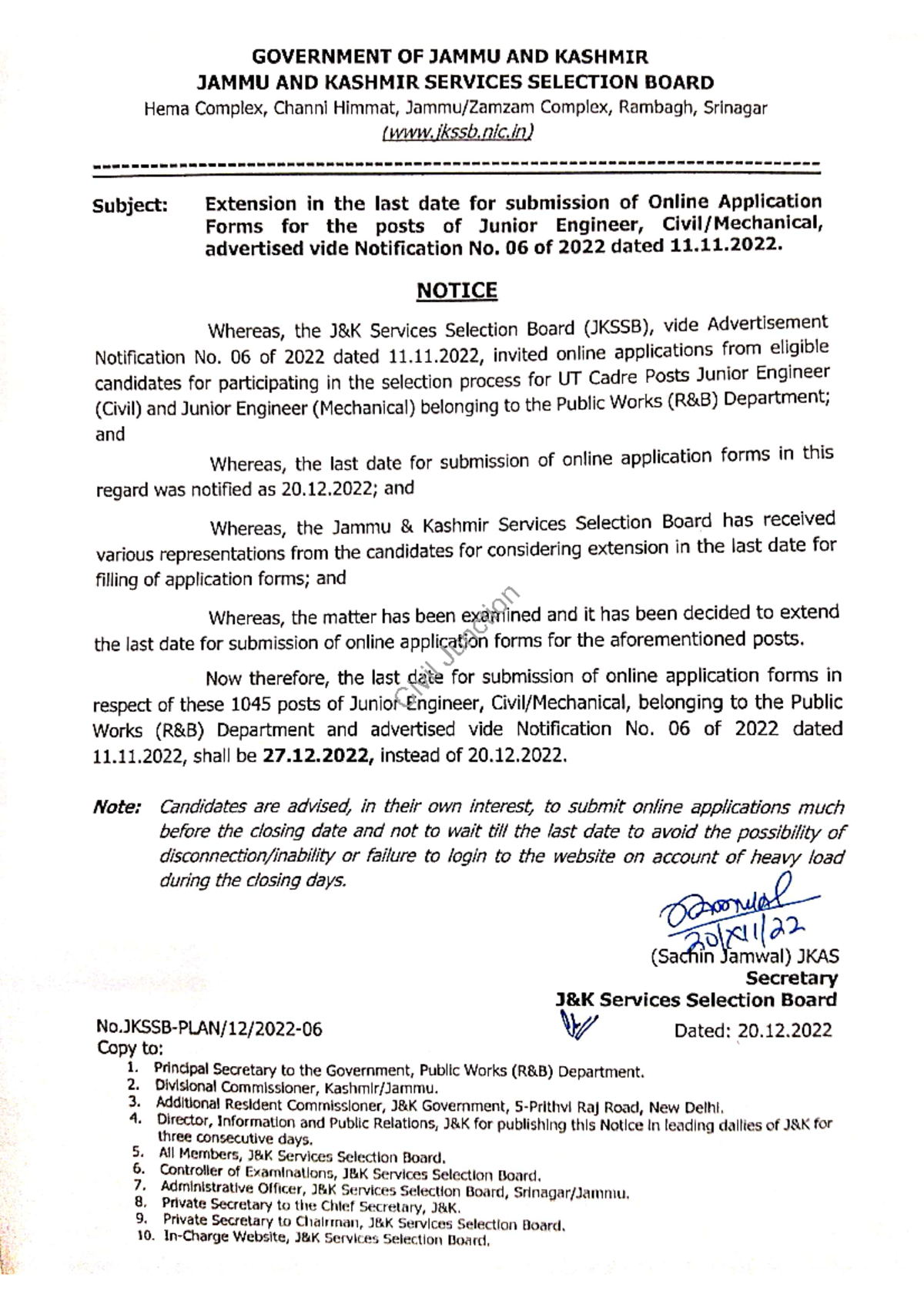 Extension Notice 2012 2022-watermarked - Civil Engineering - Civil ...