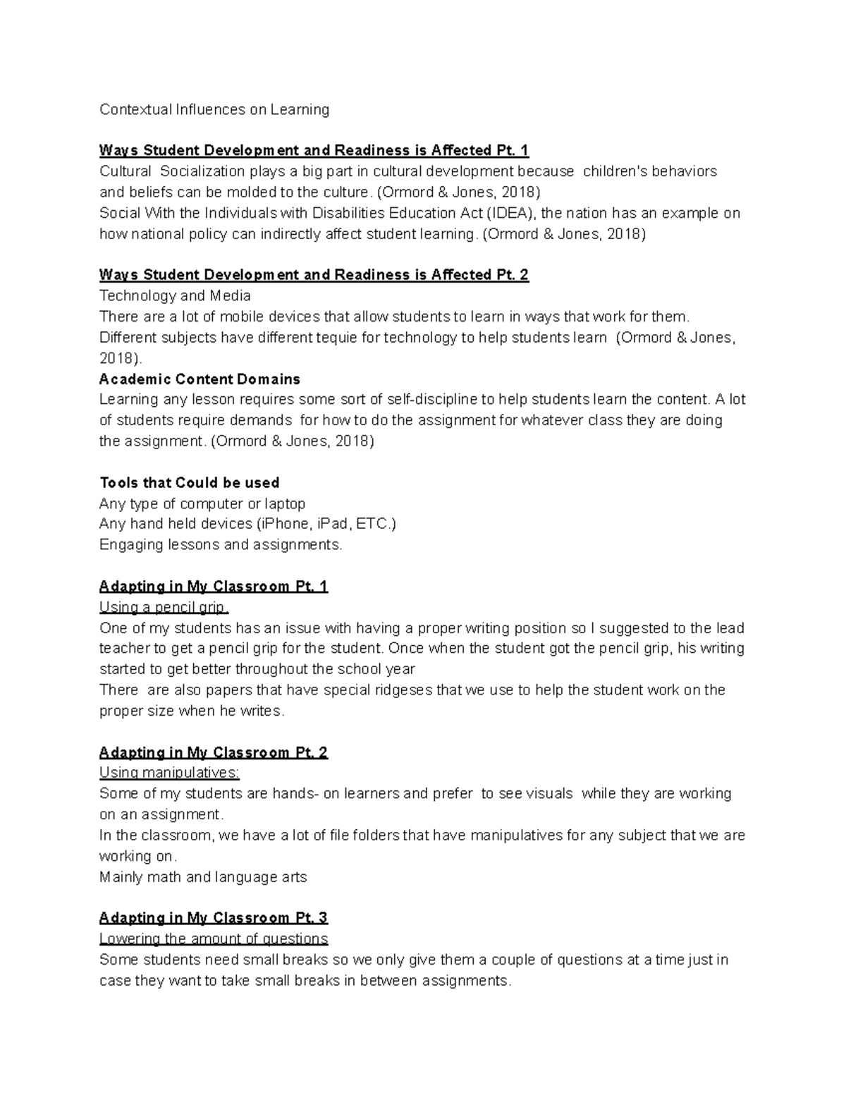 Contextual Influences on Learning ELM-200 - Contextual Influences on ...