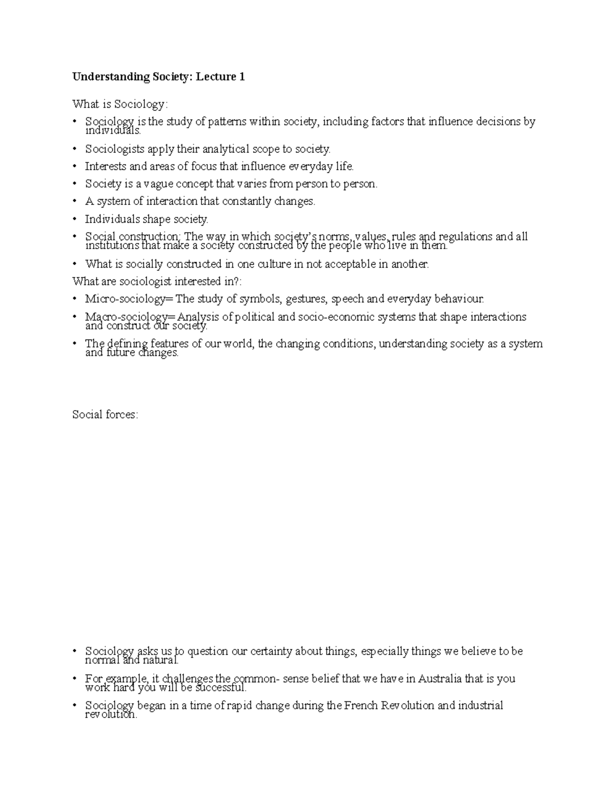 Understanding society - • • • • • • Sociologists apply their analytical ...