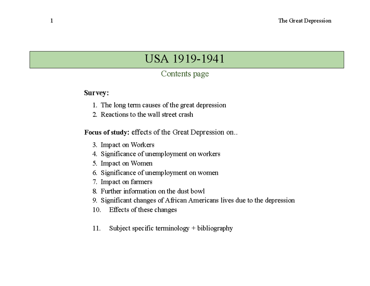 USA study guide- workers, AA, Women, farmers - Modern History 12 - USA ...