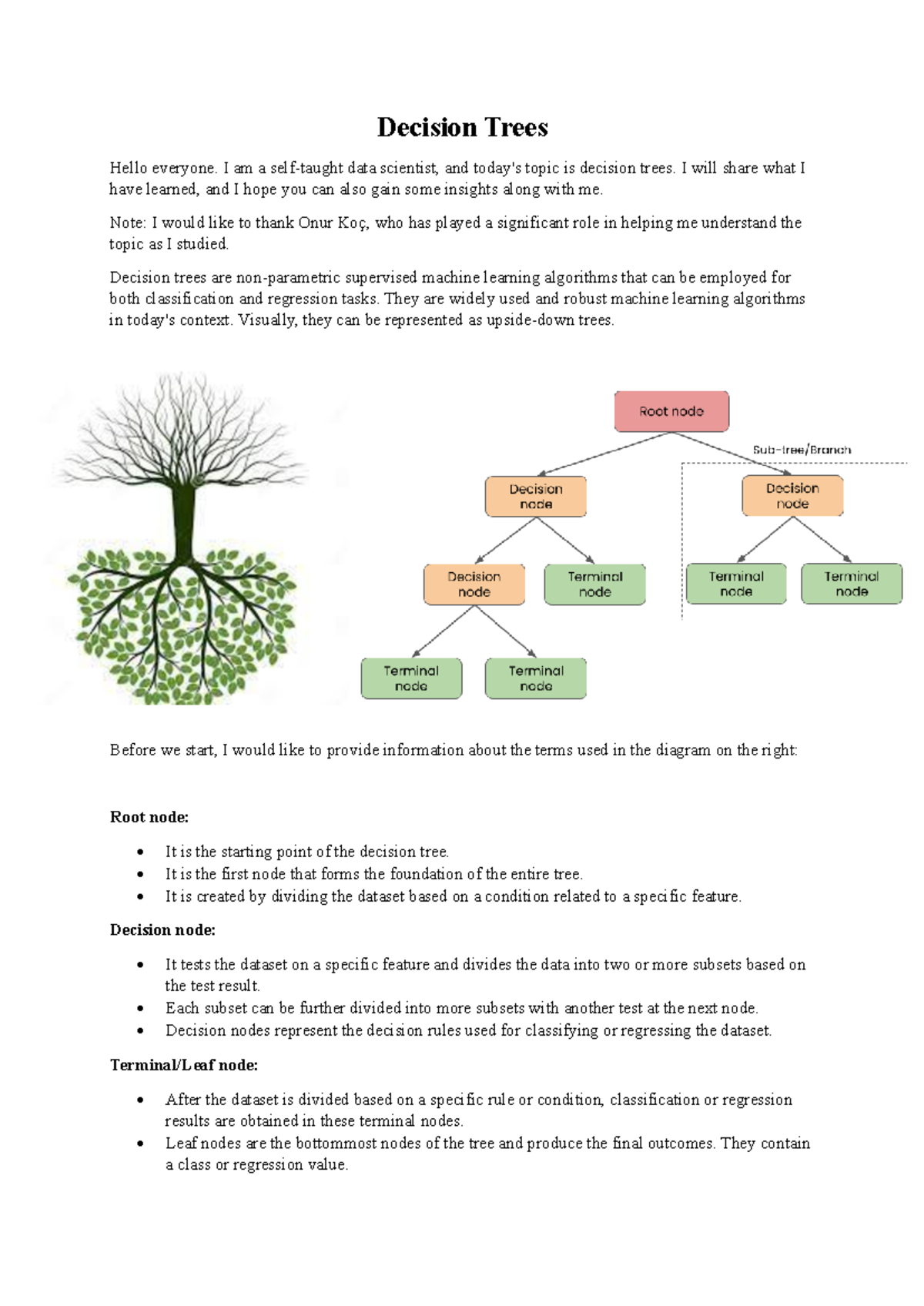 Decision Trees - Decision Trees Hello everyone. I am a self-taught data ...