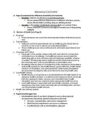 Report - Maternal ati - Module Report Simulation: Swift River Simulations 2. Assignment: Jesse ...