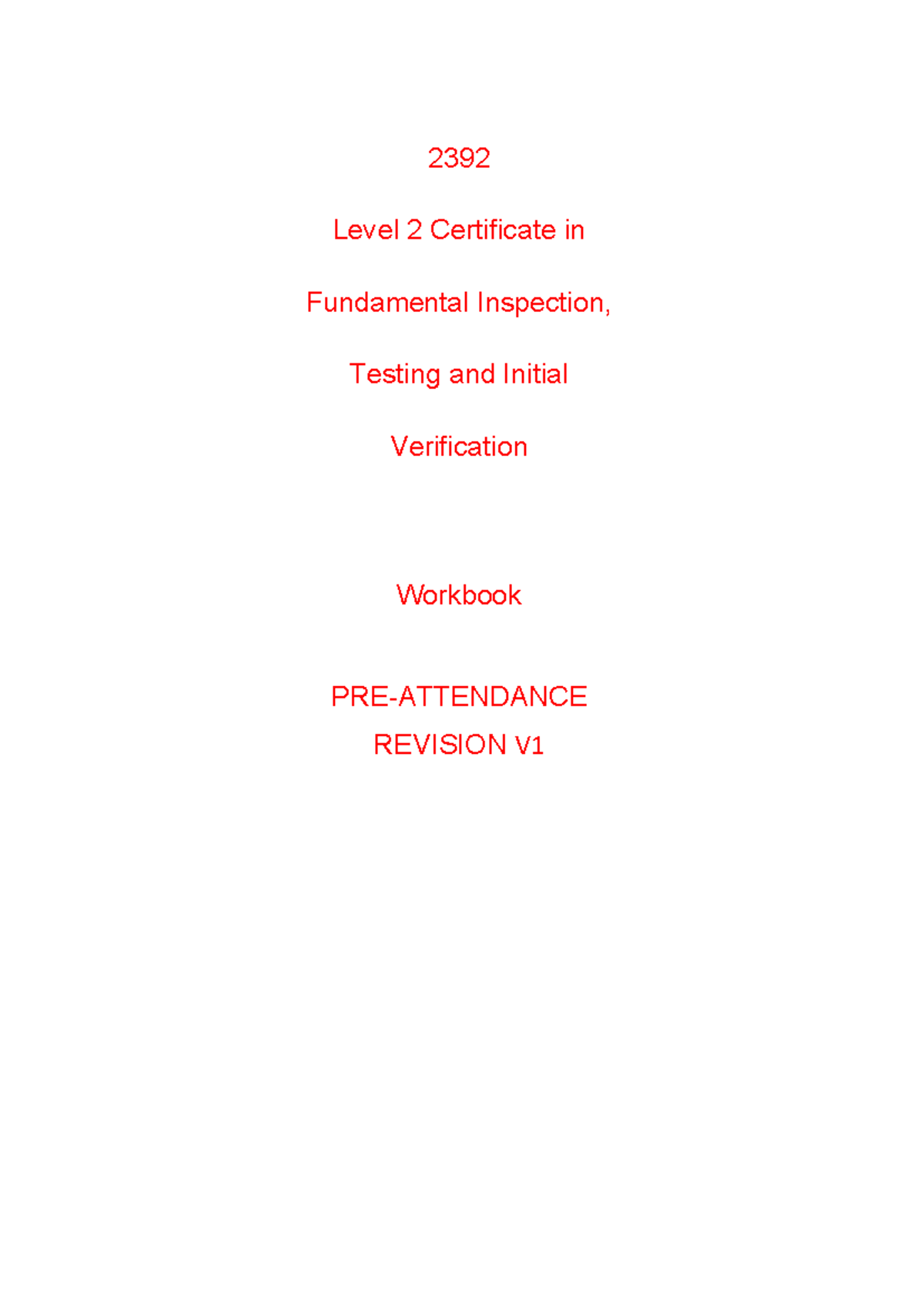 Testing and Fault-finding - 2392 Level 2 Certificate in Fundamental ...