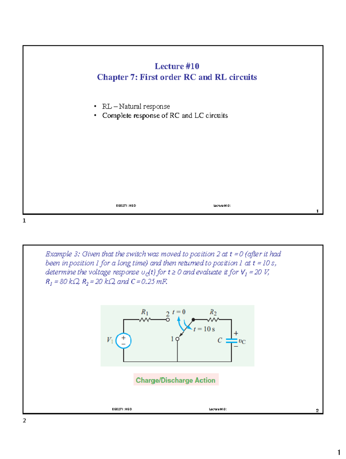 Lecture #10 - Chapter 7 notes - 1 ESE271: HSD Lecture #10: • RL ...